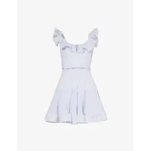 Zimmermann Pleated Woven Mini Dress
