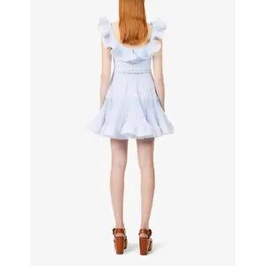 Zimmermann Pleated Woven Mini Dress