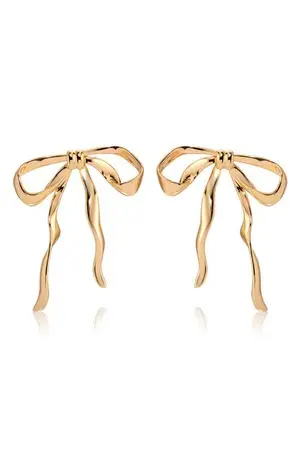 Ettika Ettika Bow Stud Earrings Gold
