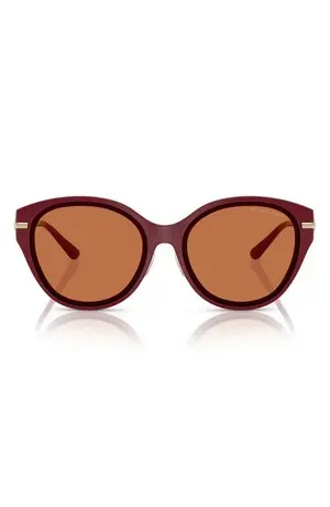 Michael Kors Michael Kors 59mm Round Frame Sunglasses Dark Red