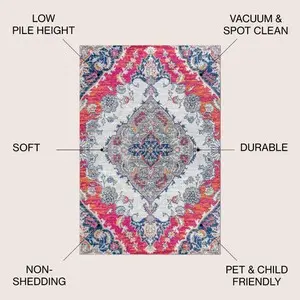 JONATHAN Y Bohemian Flair Boho Vintage Medallion Area Rug