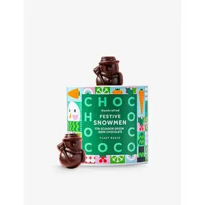 CHOCOCO Festive Snowmen 72% Ecuador Milk Chocolate 100g - One-color