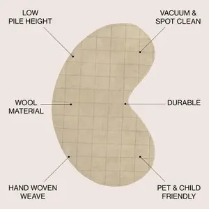 JONATHAN Y Bean Modern Plaid Grid Handwoven Wool Area Rug