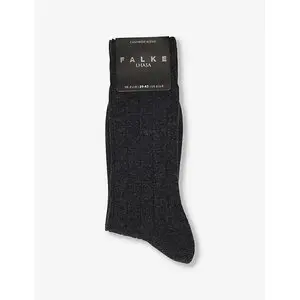Falke FALKE Lhasa Rib Wool-Blend Knitted Socks 3080 Anthra.mel