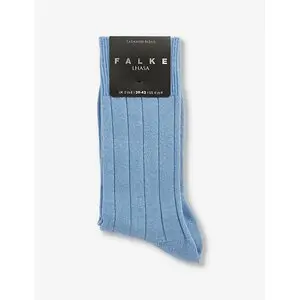 Falke FALKE Lhasa Rib Wool-Blend Knitted Socks 6707 Airy Blue