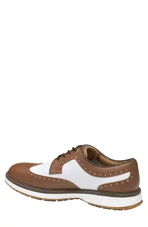 Johnston & Murphy Upton Gl3 Luxe Hybrid Golf Shoe - Tan/ White Wp Scotch Grain