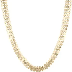 Lana Jewelry 14k Gold Chain Mail 3-row Necklace