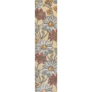 JONATHAN Y Giglio Modern Botanical Flower Area Rug - Yellow/ivory/red