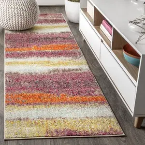 JONATHAN Y Contemporary Pop Modern Abstract Vintage Area Rug - Cream/pink