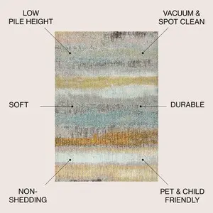 JONATHAN Y Contemporary Pop Modern Abstract Vintage Area Rug - Cream/yellow