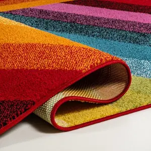 JONATHAN Y Retro Rainbow Contemporary Area Rug - Multi