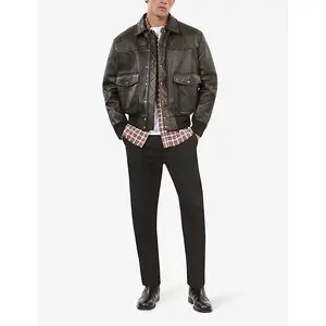 The Kooples Flap-pocket Oversized Leather Jacket