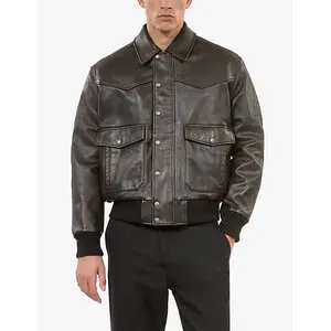 The Kooples Flap-pocket Oversized Leather Jacket