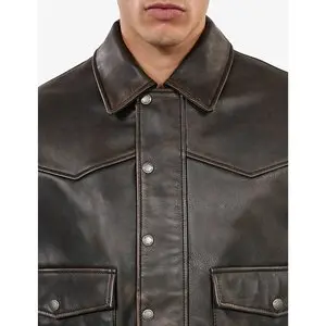 The Kooples Flap-pocket Oversized Leather Jacket