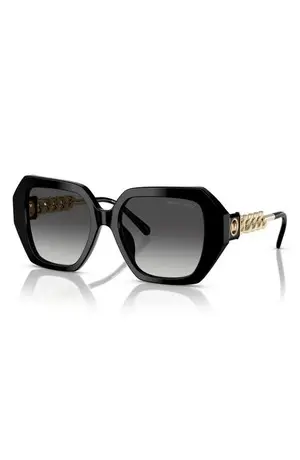 Michael Kors 54mm Square Sunglasses - Black