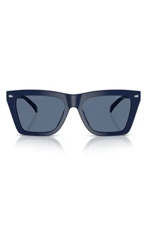 Michael Kors 56mm Square Sunglasses - Navy