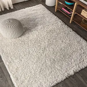 JONATHAN Y Mercer Shag Plush Area Rug - Cream