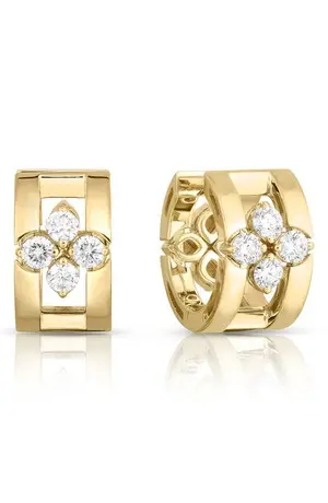 Roberto Coin Love In Verona Diamond Earrings - Yellow Gold