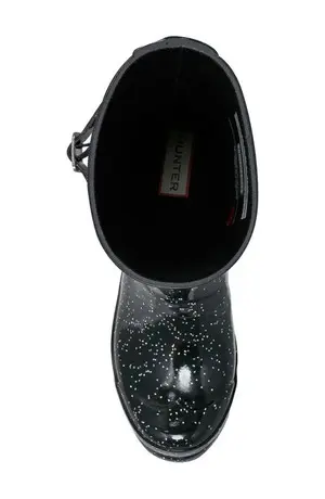 Hunter Original Giant Glitter Waterproof Rain Boots - Black