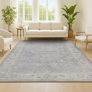 JONATHAN Y Modern Persian Vintage Moroccan Traditional Area Rug - Light Gray