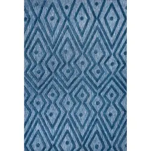 JONATHAN Y Balansat Moroccan Diamond Indoor/outdoor Area Rug - Navy