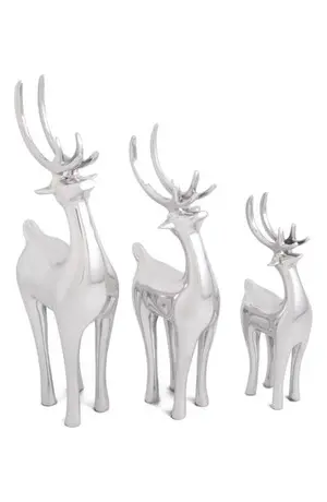 NAMBE Set Of 3 Reindeer - Silver