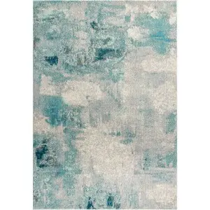 JONATHAN Y Contemporary Pop Modern Abstract Vintage Area Rug - Ivory-blue