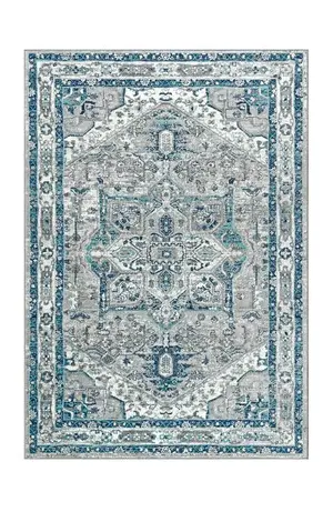 JONATHAN Y Modern Persian Vintage Medallion Area Rug - Blue/light Gray