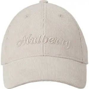 Mulberry Corduroy Baseball Cap - Chalk