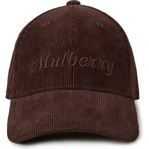 Mulberry Mulberry Corduroy Baseball Cap Ebony