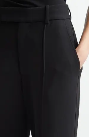 Proenza Schouler Weyes Crepe Straight Leg Pants - Black