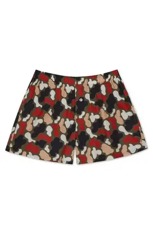 DRUTHERS NYC Organic Cotton Duck Camo Boxer Short - Pink