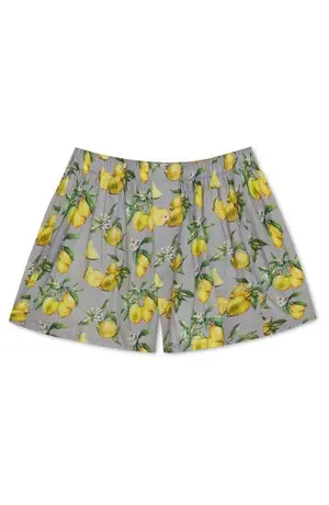 DRUTHERS NYC Organic Cotton Watercolor Lemons Boxer Short - Mint