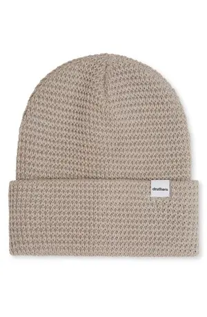 DRUTHERS NYC Organic Cotton Waffle Knit Beanie - Grey