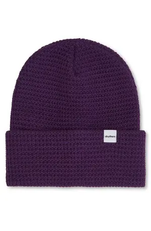 DRUTHERS NYC Druthers NYC Organic Cotton Waffle Knit Beanie Royal Purple