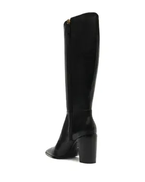 Schutz Mikki Up Block Heel Boots - Black