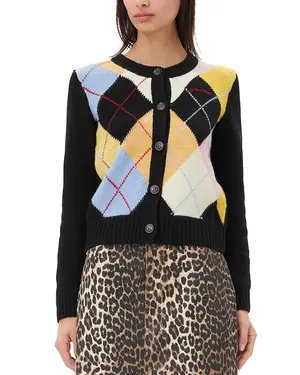 Ganni Drop Shoulder Cardigans For Women