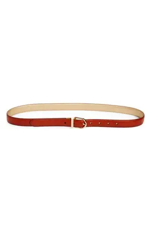 Nordstrom Nora Reversible Leather Belt - Cognac- Gold