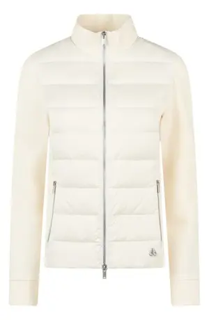 Moose Knuckles Naomi 800-fill-power Down Hybrid Jacket - Plaster