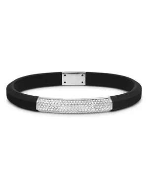 David Yurman Streamline Bracelet With Diamonds - Black/silver