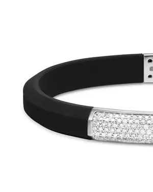 David Yurman Streamline Bracelet With Diamonds - Black/silver