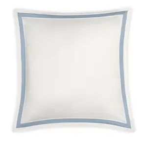 MATOUK Ambrose Sateen Euro Sham - Bone/hazy Blue