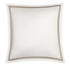 MATOUK Ambrose Sateen Euro Sham - Bone/khaki