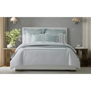 MATOUK Ambrose Sateen Euro Sham - Pool/bone