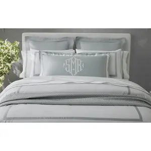MATOUK Ambrose Sateen Euro Sham - Pool/bone
