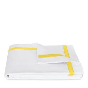 MATOUK Lowell Diamond Matelasse Coverlet, Full/queen - Lemon