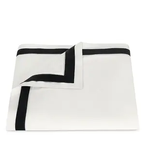 MATOUK Ambrose Sateen Duvet Cover, Full/queen Bone/black