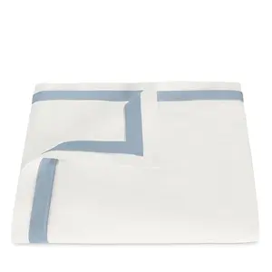 MATOUK Ambrose Sateen Duvet Cover, Full/queen - Bone/hazy Blue