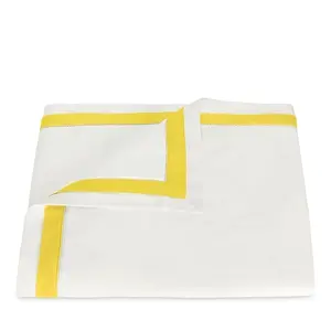 MATOUK Ambrose Sateen Duvet Cover, Full/queen Bone/lemon