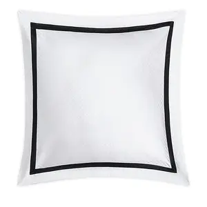 MATOUK Lowell Diamond Matelasse Euro Sham - Black